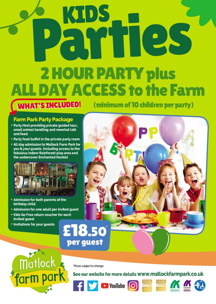 Parties | Matlock Farm Park